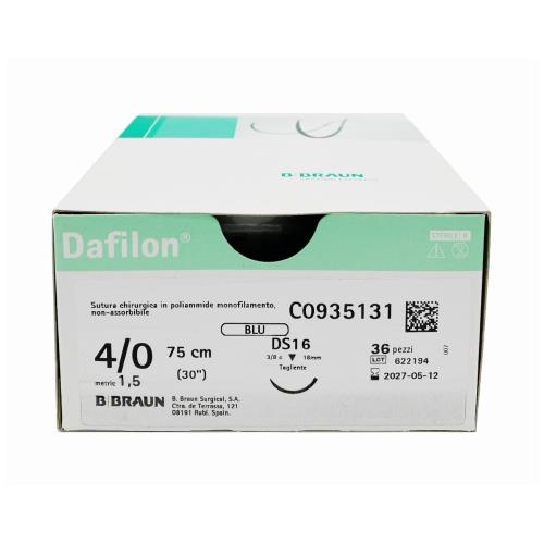 Buy now Dafilon Non-Absorbable sutures in nylon, 3/8 30 mm Needle, USP ...