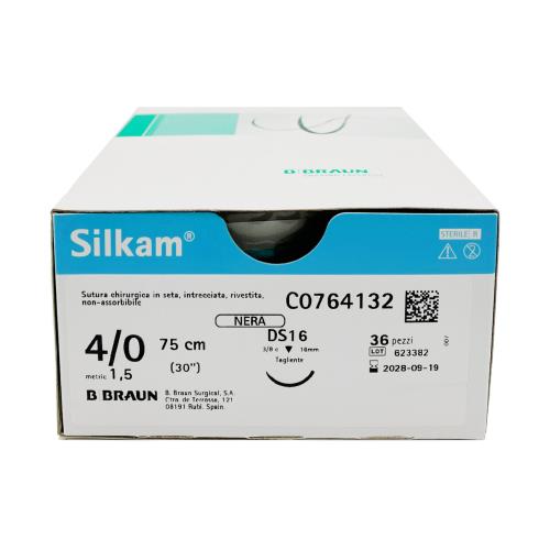 Buy now B. Braun Silkam Silk Non Absorbable Sutures, 3/8 12 mm Needle ...